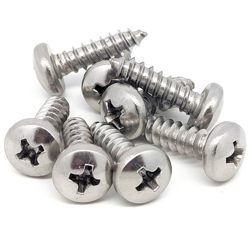 [Quick Shipment-] 304 Stainless Steel Round Head Self-Tapping Screws Phillips Self-Tapping ...