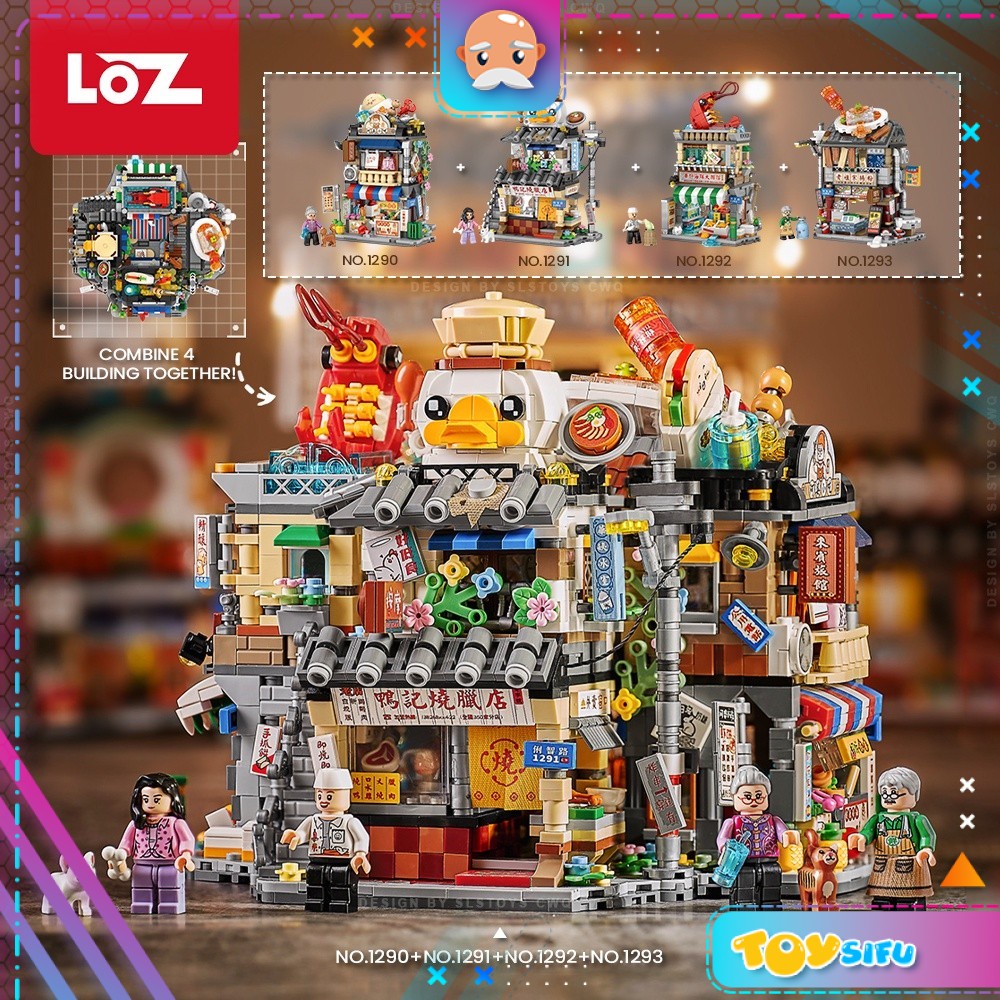 LOZ IDEAS Mini Block Street Food Shop Series Architecture Trend ...