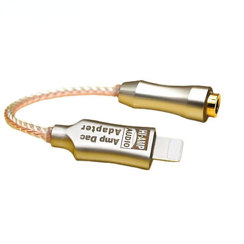 IOS Lighting To 3.5mm DAC Earphone Amplifie Digital Decoder Aux Audio ...