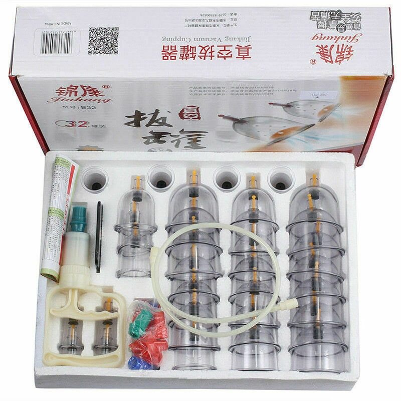 32 Cups / Set Cupping Cup Cawan Bekam Chinese Medical Vacuum Body ...