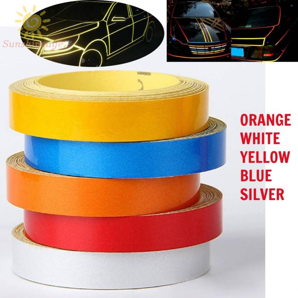 【SUNAGE】PVC Waterproof Car Sticker Red Lining Reflective Film Decal ...