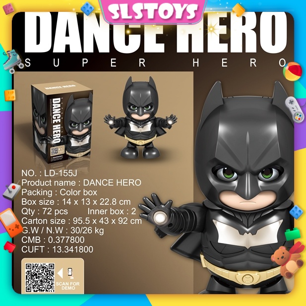 SLSTOYS Dance Hero Bat Electric Dancing Super Hero Lights and Music ...