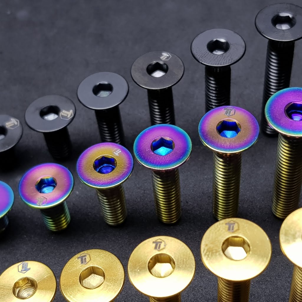 Titanium M6 Countersunk Stem Cap Bolt | Flat Head MTB Road bike Top Cap ...