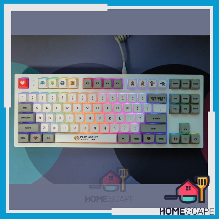 Keycaps Retro Video Game V2 Super Mario 8bit XDA Dye Sub PBT Keycap ...