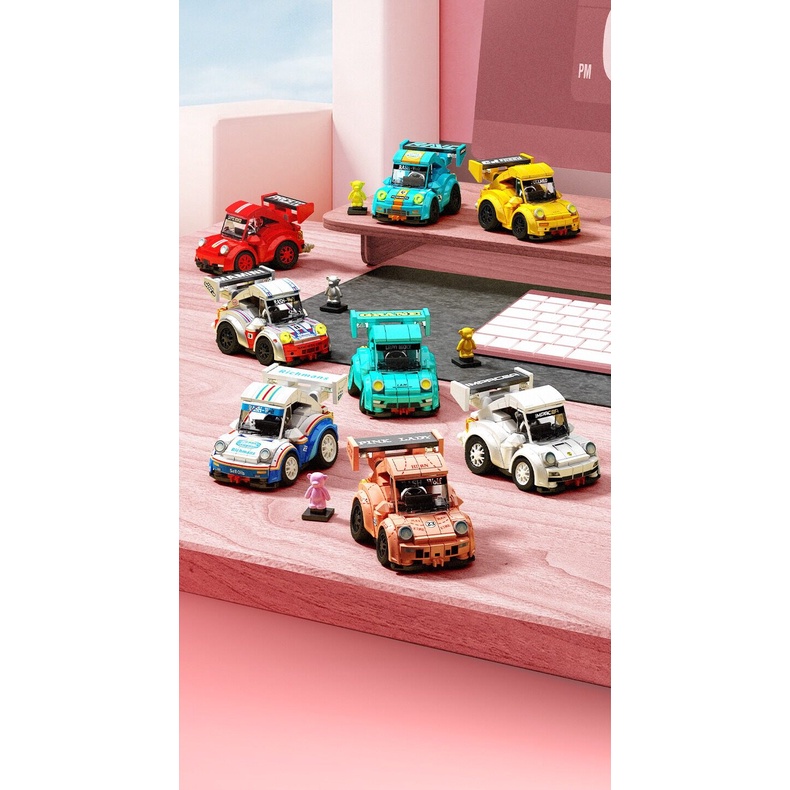 Sembo Block 4 in1 714500A-714507A Famous Car World Racing Circuit ...