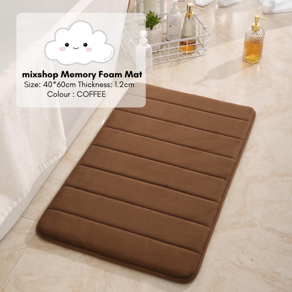 mixshop Premium Extra Thick Memory Foam Floor Mat Anti Slip [Available ...