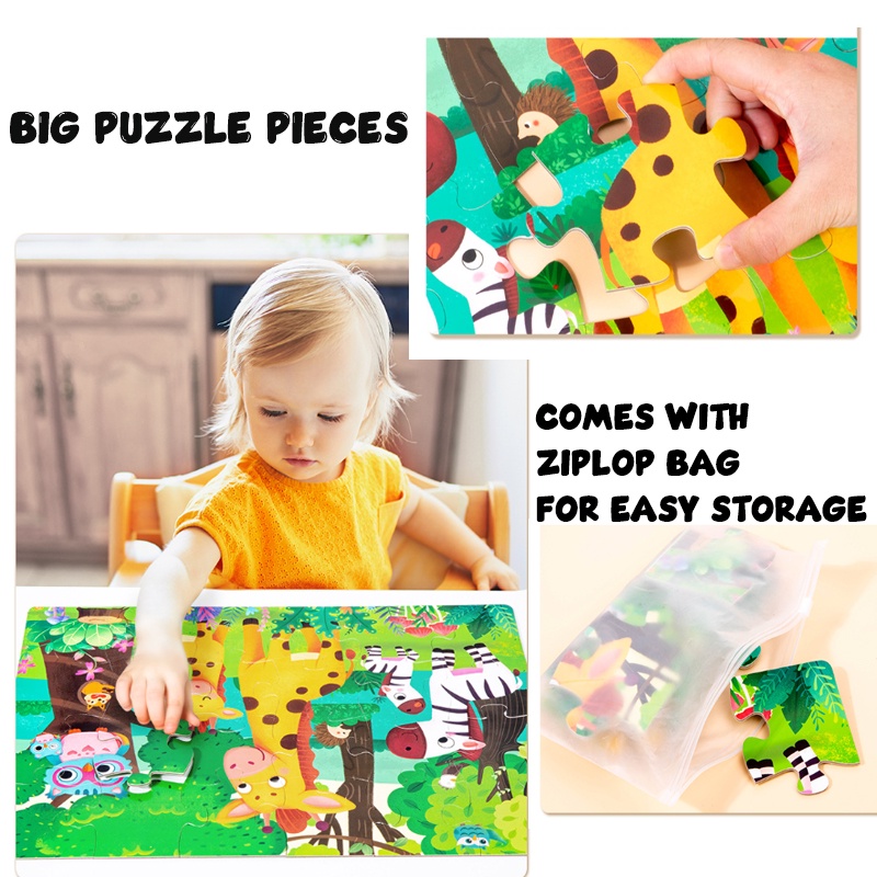 24pcs/48pcs/60pcs Kids Jigsaw Puzzle Educational Toys for Kids | Shopee ...