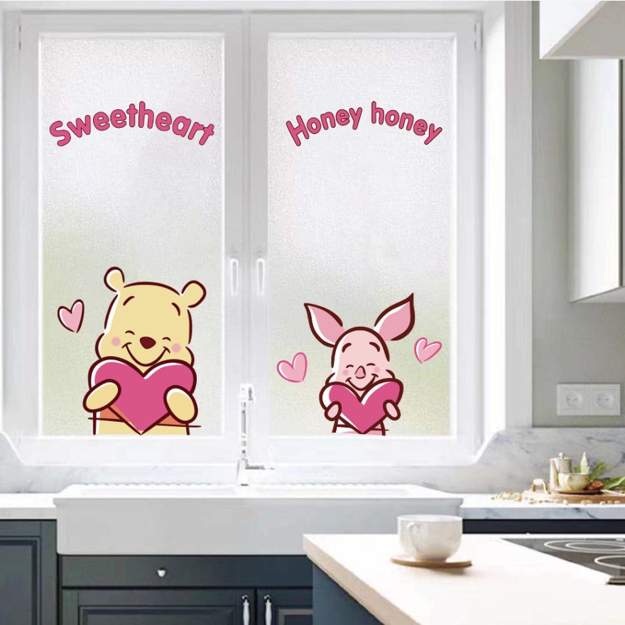 Pvc Pikachu Mickey Winnie the Pooh Cartoon Cute Window Glass ...