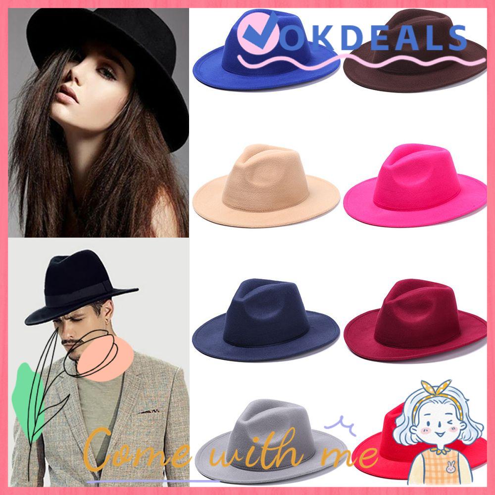 OKDEALS New Fashion Jazz Cap Women Men Panama Fedora Hat Stage ...