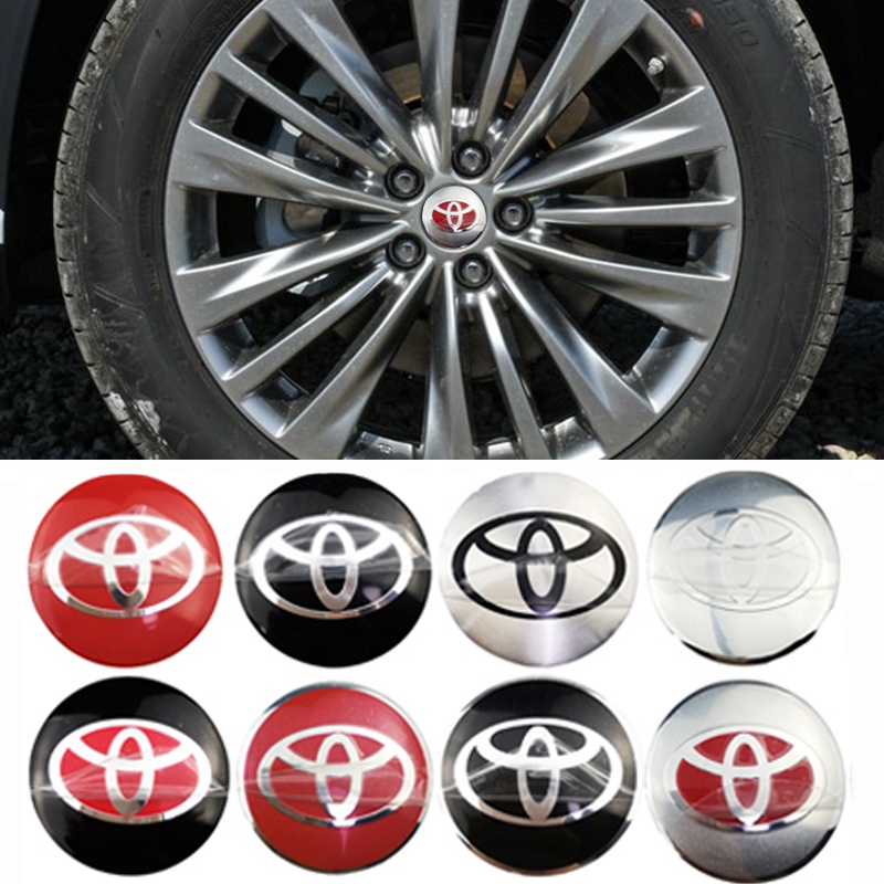 toyota 4pcs 56mm Car Wheel Center Hub Cap Badge Emblem Decal Wheel ...