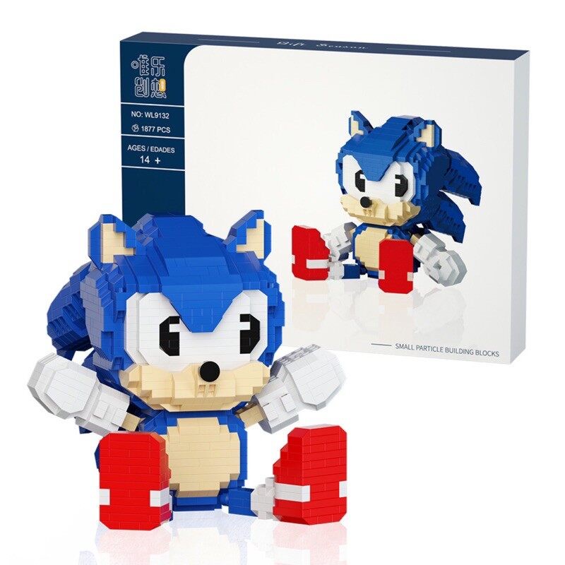 Lp BRICK Block Sonic WL9132 Classic Toy Sonic Kid Sonic Block Sonic ...