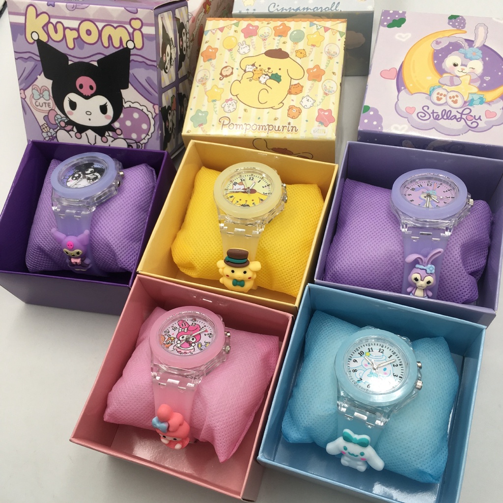 Sanrio Melody Kuromi Cinnamoroll Pom Pom Purin Stella Lou Cartoon ...
