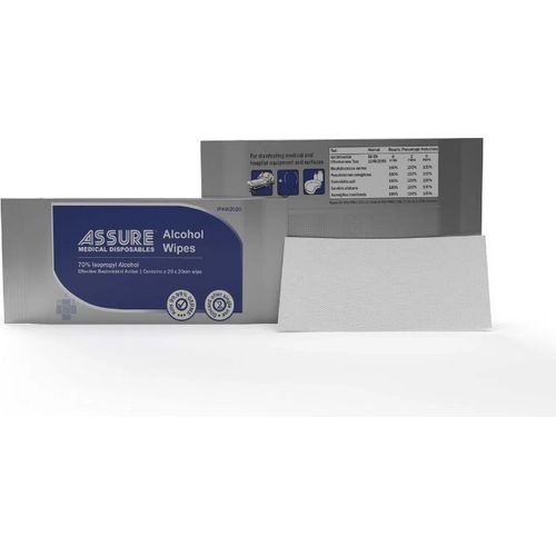Assure Alcohol Wipes Individually Wrapped 20cm X 20cm | Shopee Singapore