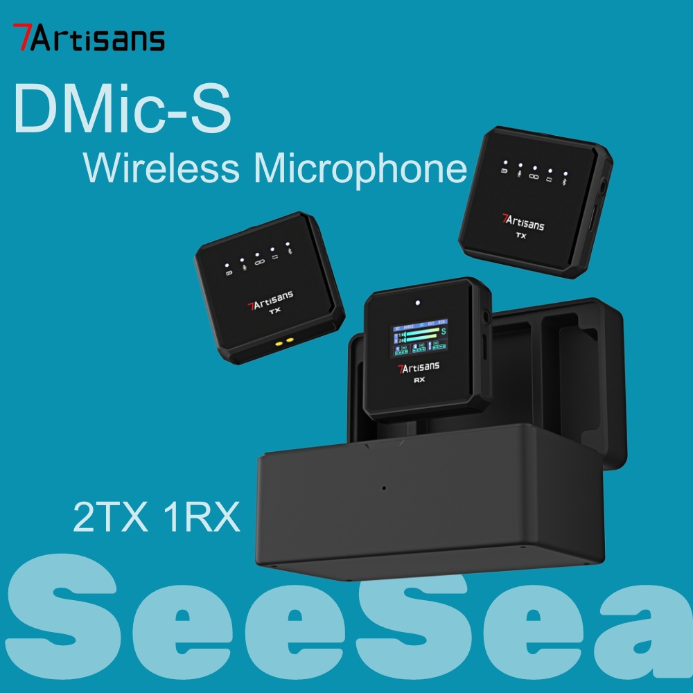 7Artisans DMic-S Wireless Lavalier Microphone 2TX 1RX DSP Intelligent ...