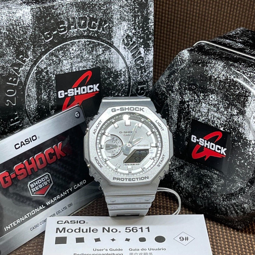Casio G-Shock GA-2100FF-8A Retro Futuristic Designs Metallic Silver Men ...