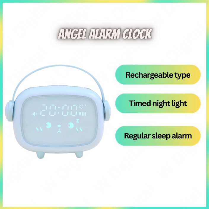 New Time Angel Alarm Clock Children Creative Electronic Small Alarm ...