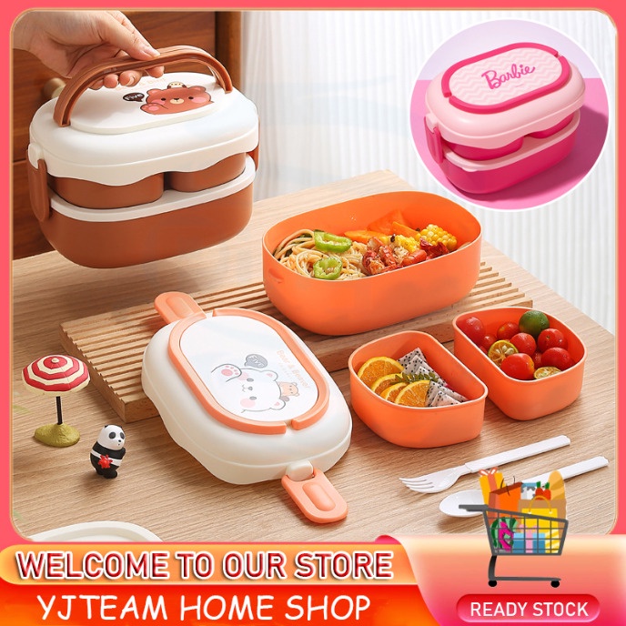 【IN Stock】Miniso Lunch Box | Barbie Series Lunch Box | 1600ml Bear ...