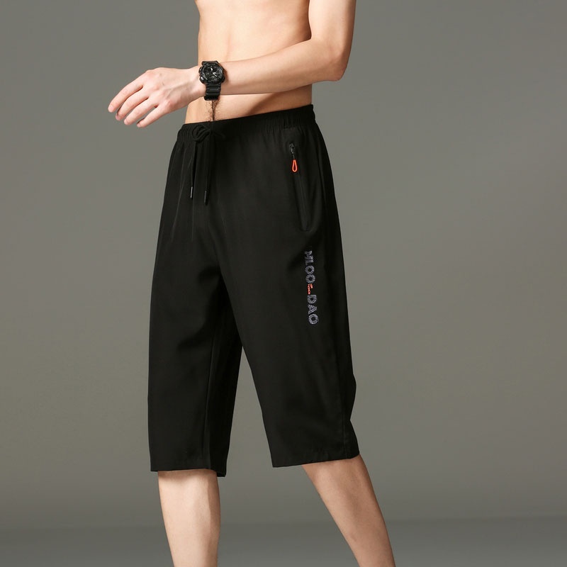 Three Quarter Pants Men 3 Quarter Pants Fashion Print Casual Shorts Cropped 3/4 Pants M-5XL ...