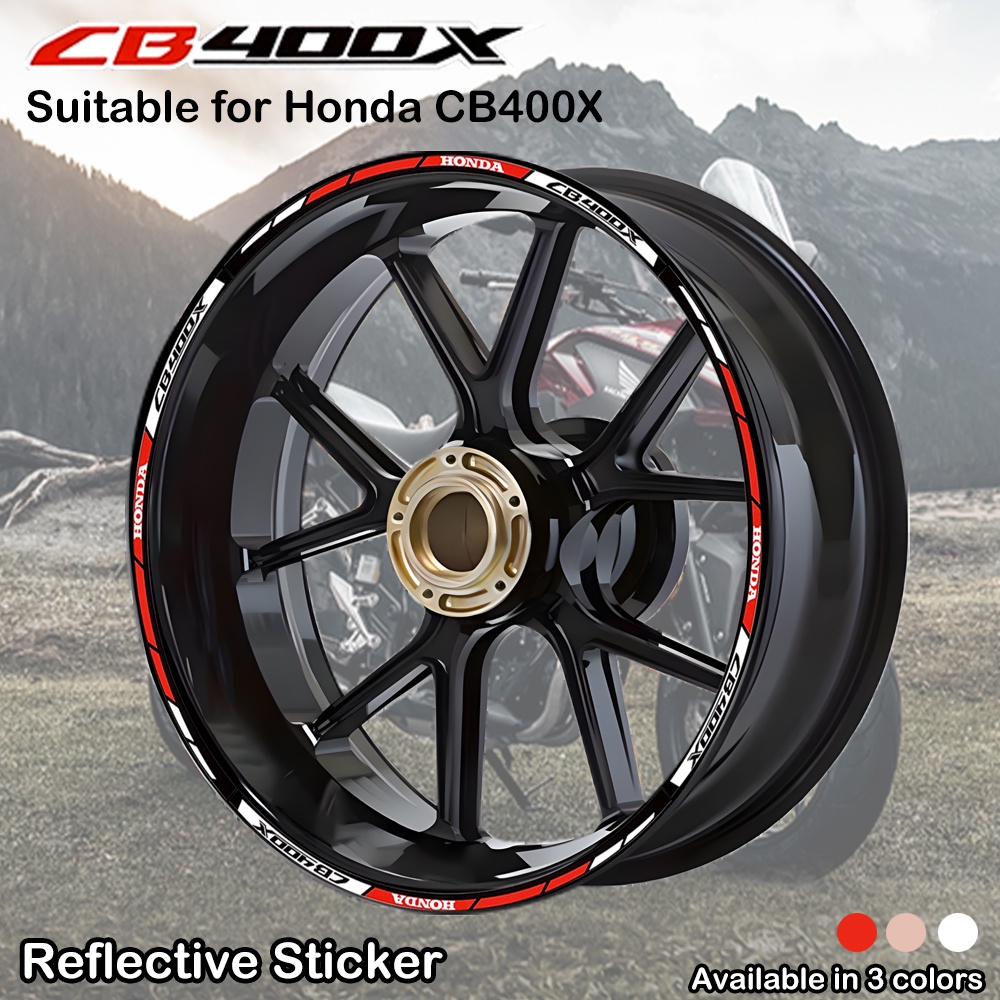 For HONDA CB400X Motorcycle Wheel Hub Stickers Reflective Rim Scooter ...