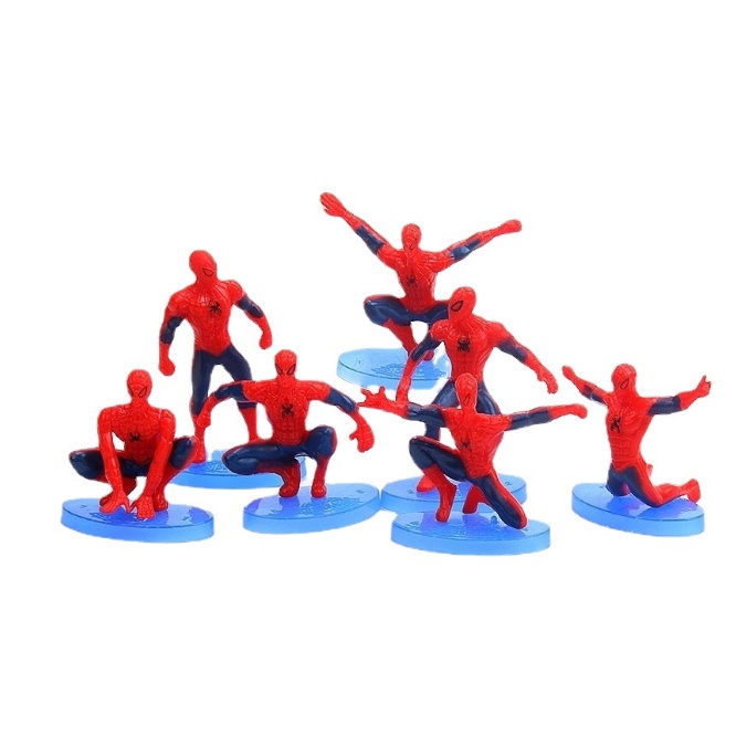 Spider-man Model, Set of 7 Spider-Man Models, Decorative Decor, Marvel ...