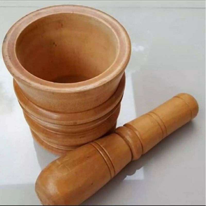 Large wooden mortar and pestle 1 set / traditional pestle | Shopee ...