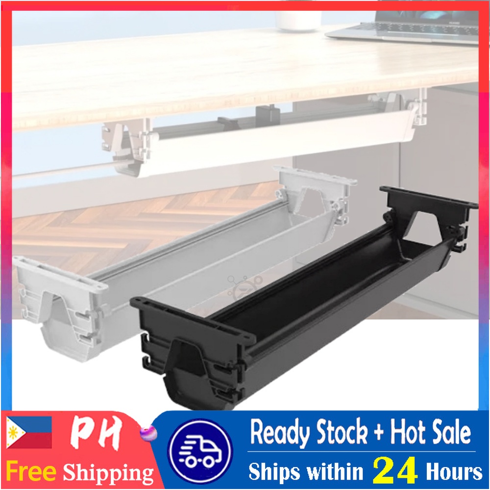 Plastic Under Desk Cable Management Tray Office Desk Cable Channel ...
