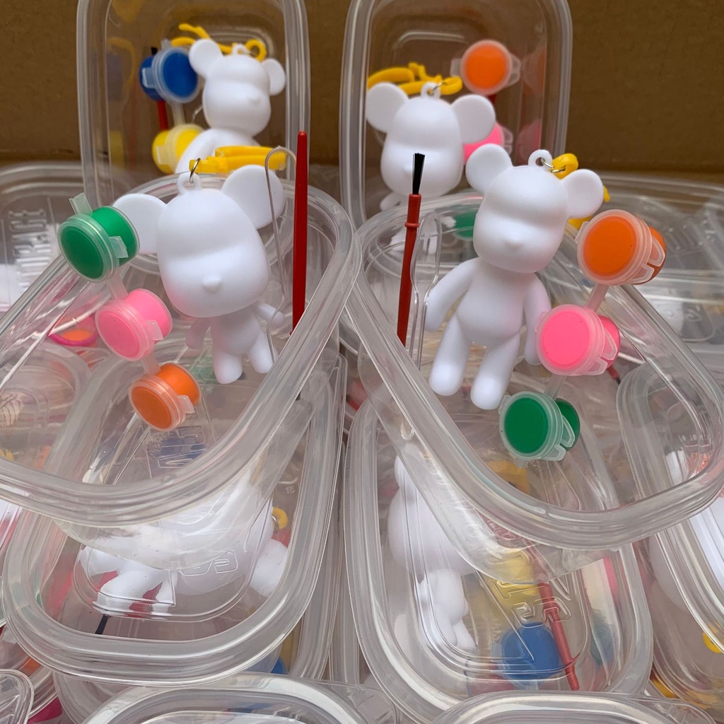 Christmas Gift DIY Bearbrick Keychain Kit Art Craft Bag Charm Children ...