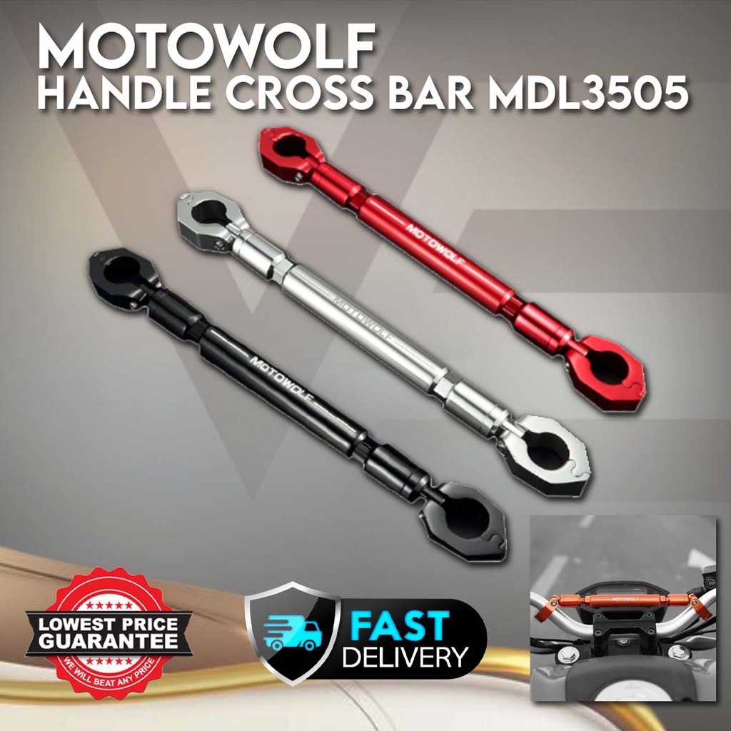 MOTOWOLF Handlebar MDL3505 Motorcycle Cross Bar CNC Aluminum 7/8'' 22mm ...