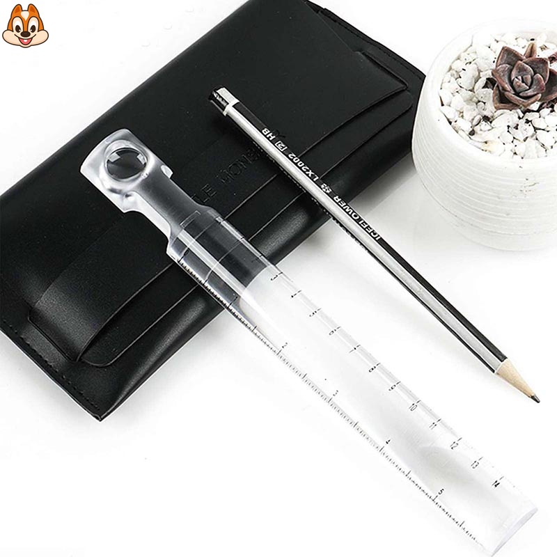 Magnifying glass ruler handheld acrylic magnifying glass portable strip ...