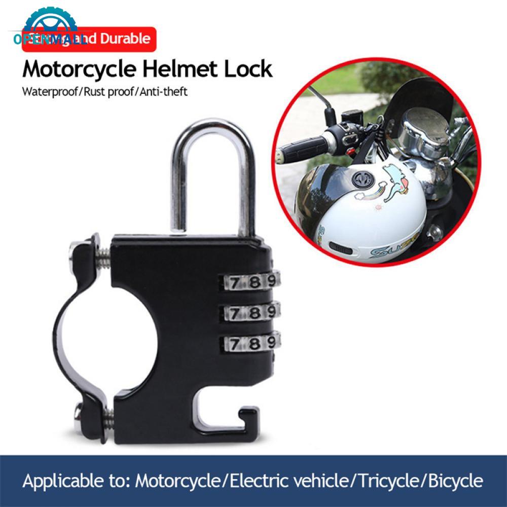 OPENMALL Motorcycle 3 Digit Code Combination Lock Anti-theft Scooter ...