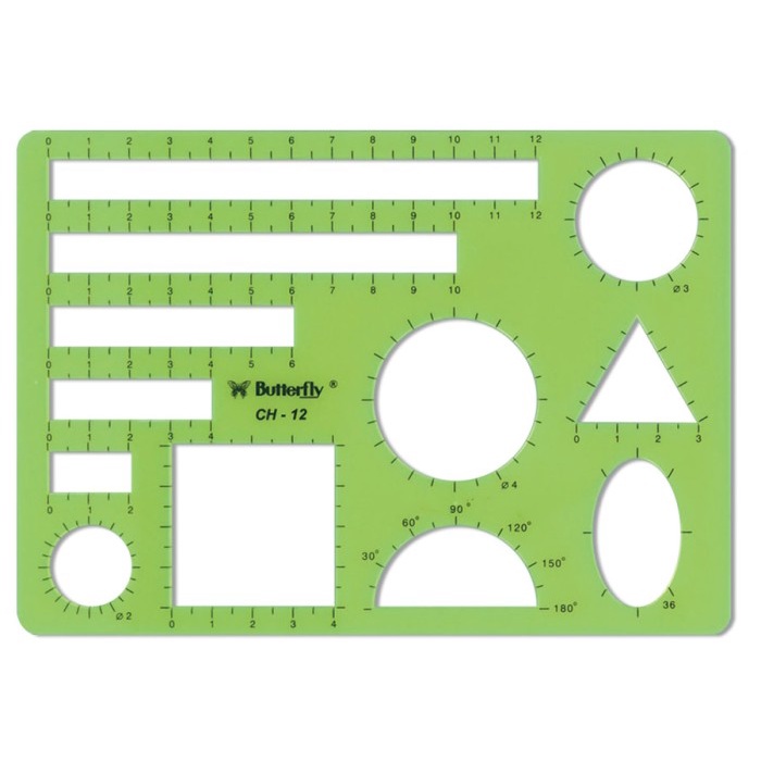 Butterfly Ruler Math Model 12 Templates CH-12 | Shopee Singapore