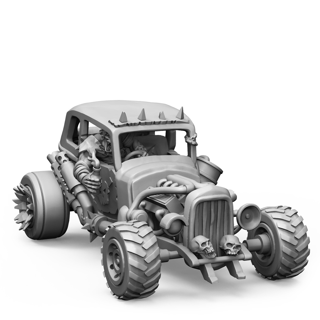 Wargame Exclusive ORKS ORC RAT ROD Garage Kit Gray Resin Model ...