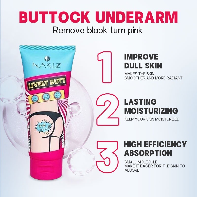 100% Authentic Thailand NAKIZ Lively Butt Scrub Whitening Cream Underarm&Singit&Armpit& Inguinal ...