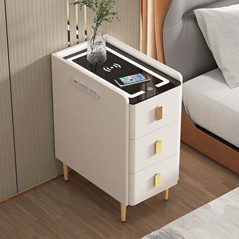 All Solid Wood Intelligent Bedside Table Bedroom Small Narrow Bedside ...