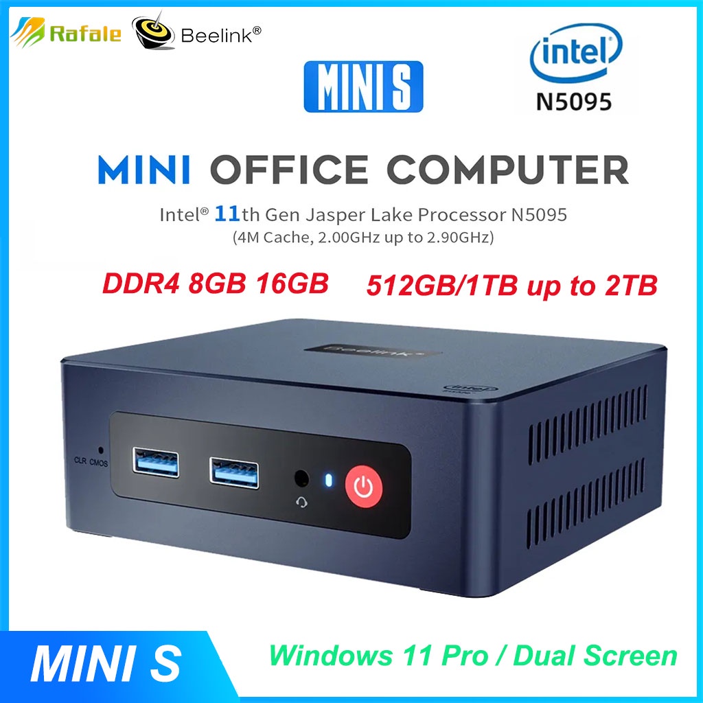Beelink Mini S Windows 11 Intel 11th Gen N5095 Mini PC DDR4 16GB 512GB ...