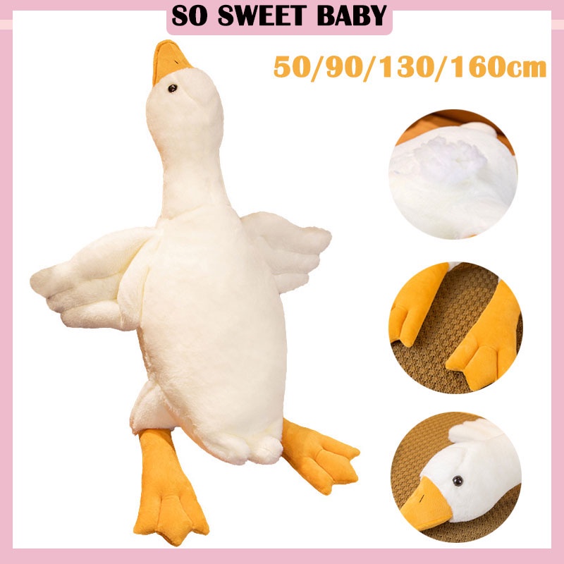 (50/90/130/160CM) Goose Stuffed Toy Cute Goose Pillow Hug Doll Big Duck ...