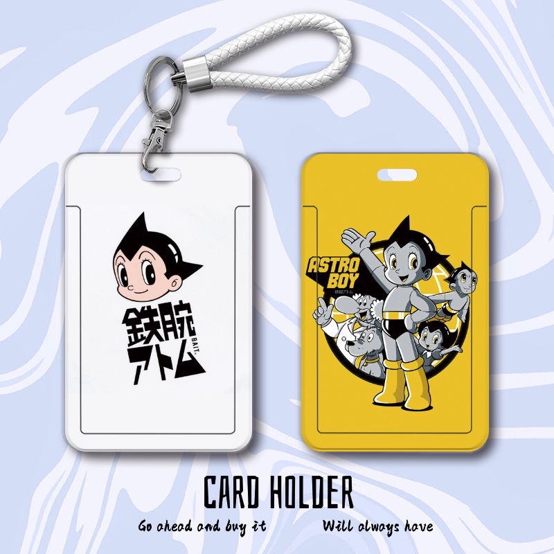 Anime Cartoon Astro Boy Student Card Set Campus Card Bus Card Holder ...