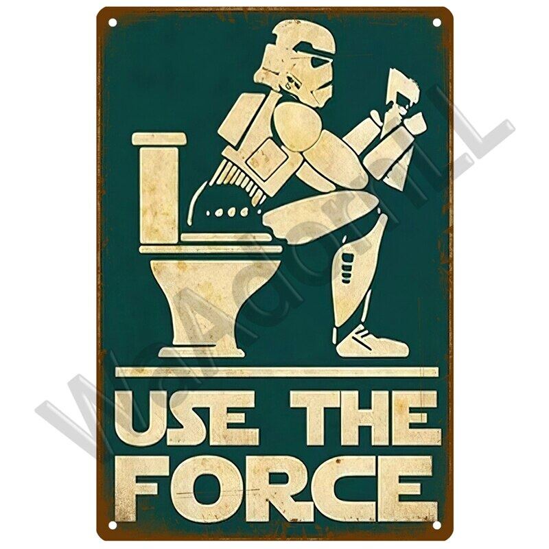 WC Toilet Tin Sign Poster Vintage Wall Posters Metal Sign Decorative ...