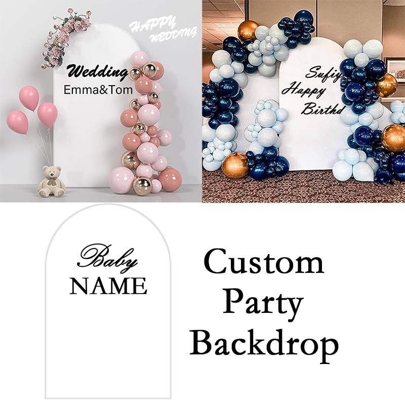 Custom Balloon Arch Backdrop Baby shower Party Backdrop Board Wedding ...