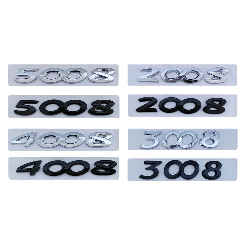 High Quality 3D ABS Chrome Car Letters Sticker Rear Trunk Emblem Badge ...