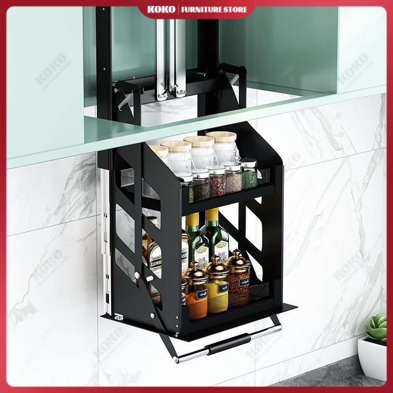 Cabinet lifting pull-out basket up and down pull-out spice basket ...