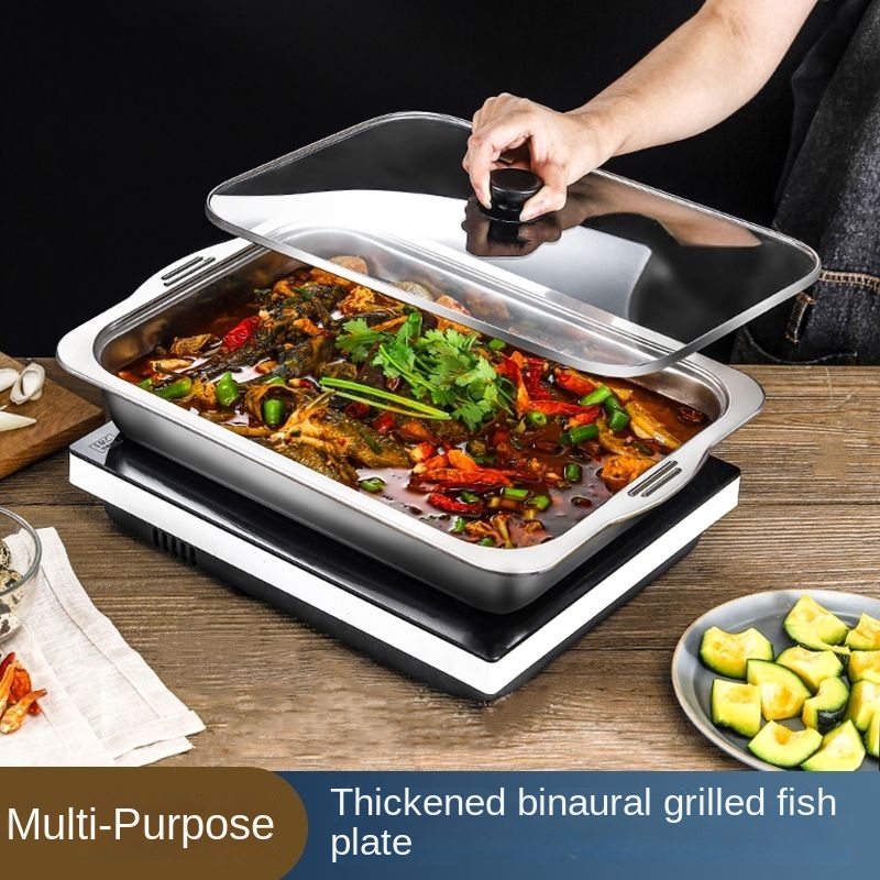Hot Selling Stainless Steel Grilled Fish Plate Korean Flat Chassis ...