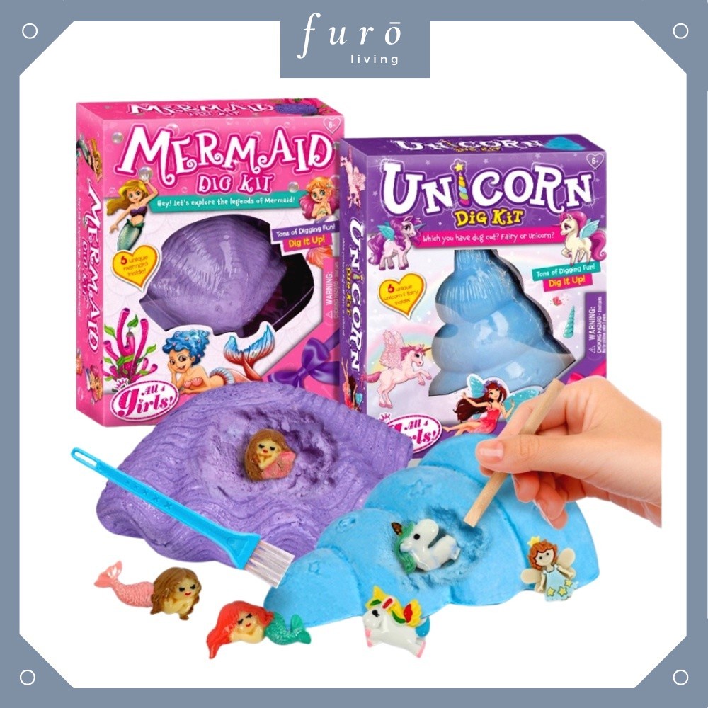 🇸🇬 [New Product Sale] Mermaid Dig Kit Unicorn Dig Kit Excavation Kit: 6 ...