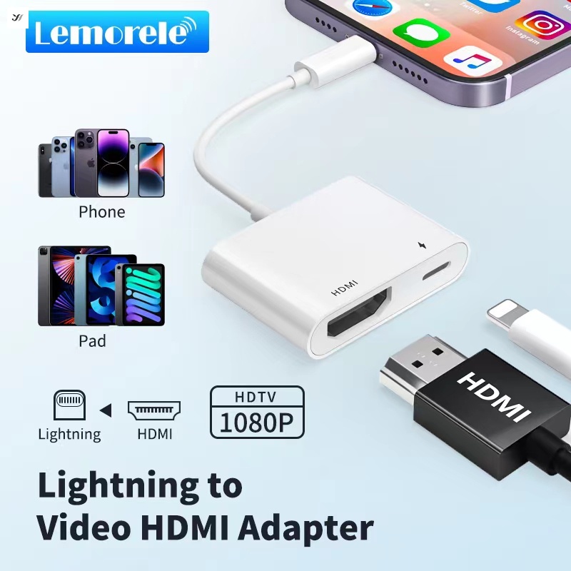 YOUYAOLightning to HDMI Adapter for IPhone to TV IPhone to HDMI Adapter ...