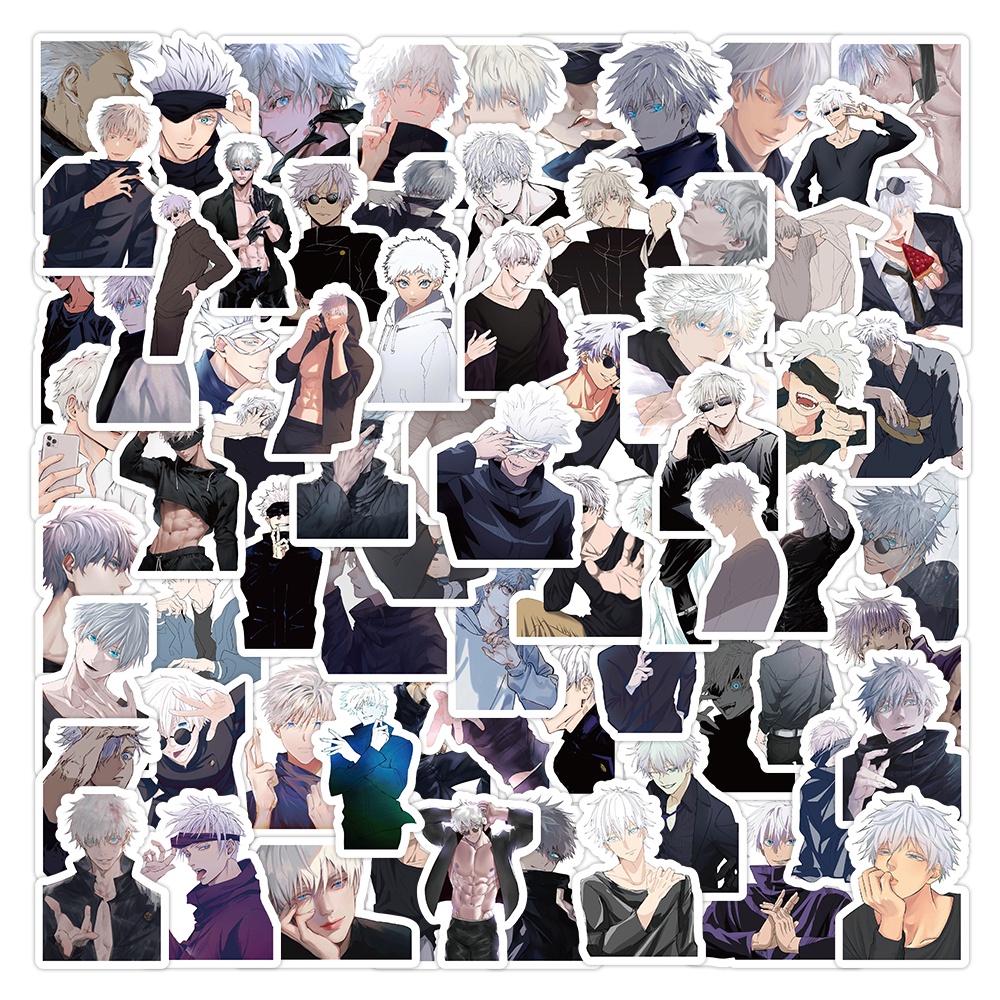 100PCS Anime Jujutsu Kaisen Satoru Gojo Graffiti Stickers for Helmet ...