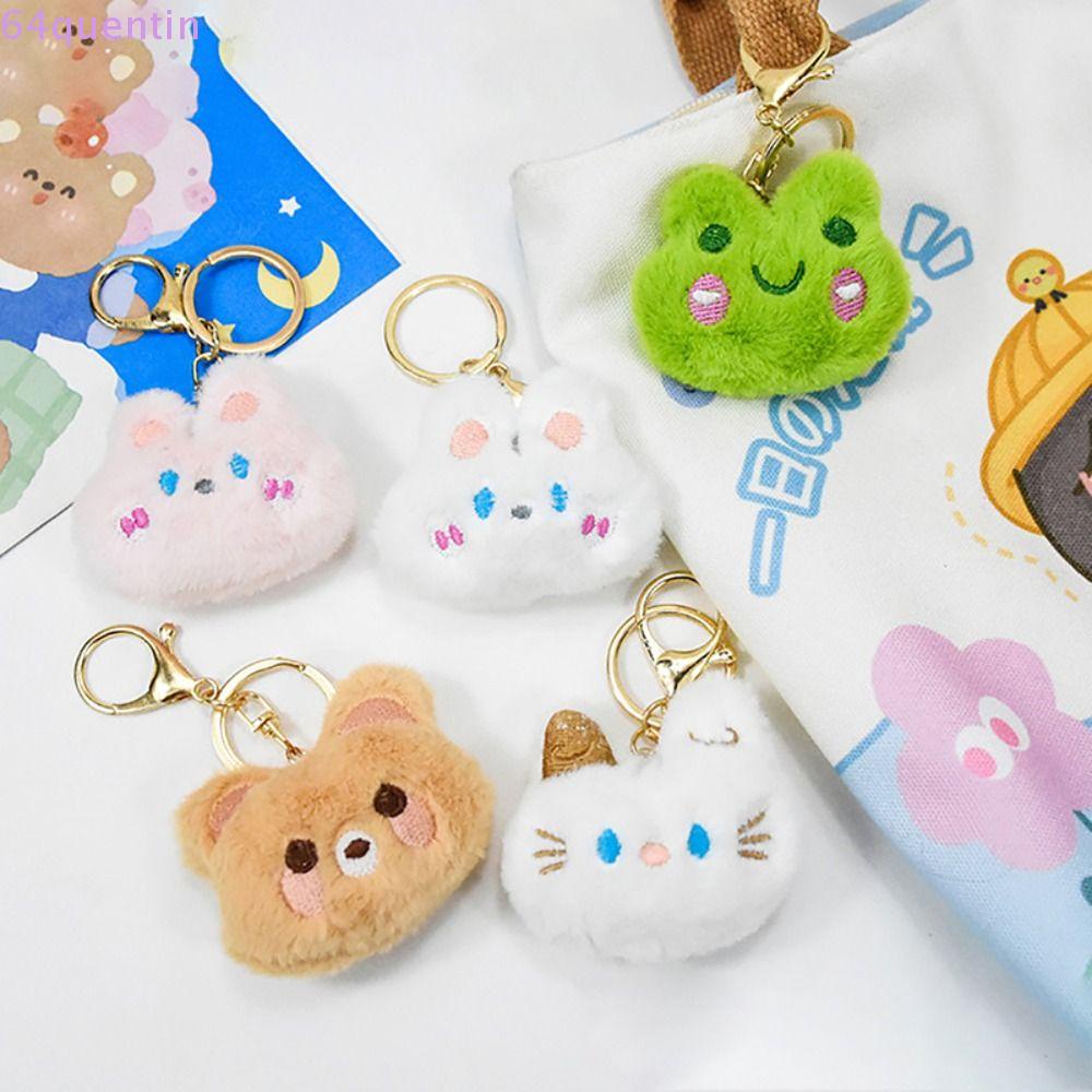 QUENTIN Frog Plush Keychain, Soft Plush Stuffed Squeak Bear Pendant ...