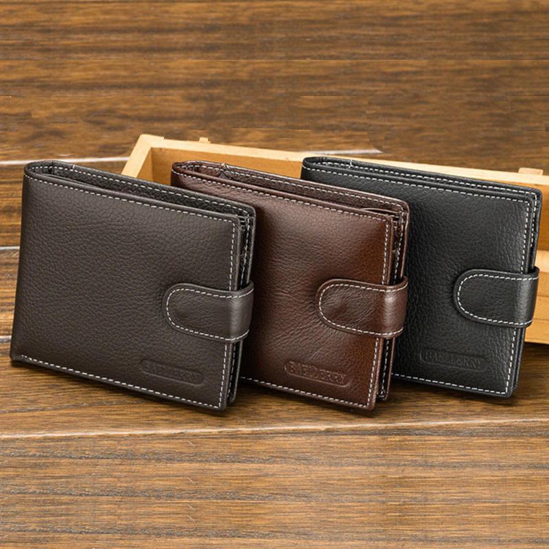 Genuine Leather Men Wallets Purse Money Bag Fashion Male Wallet Card ...