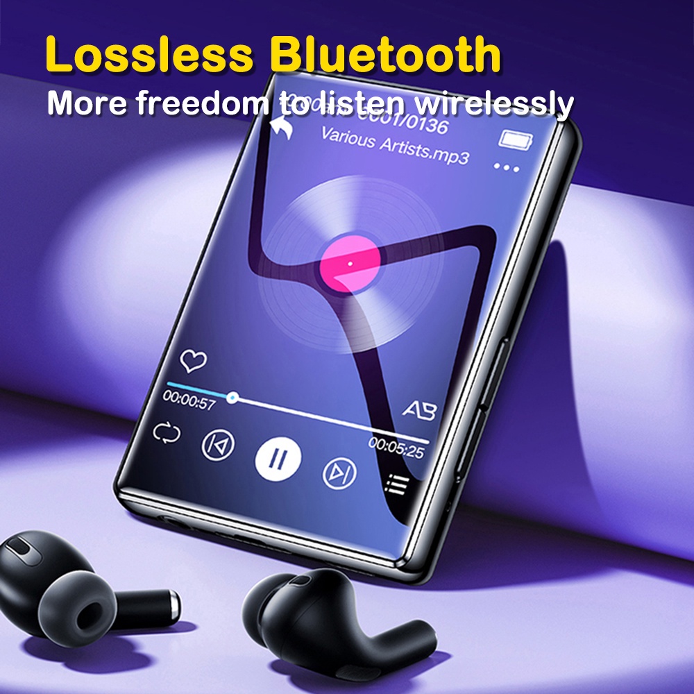 MP3 Player with Bluetooth 5.0 Touch Screen Music Player Walkman ...