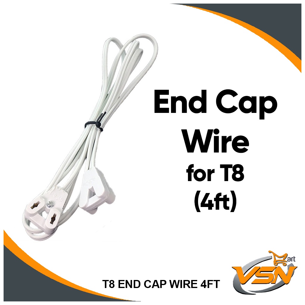 4 Feet END CAP WIRE ONLY FOR T8 LED TUBE / WAYER 4 KAKI UNTUK TUBE T8 ...