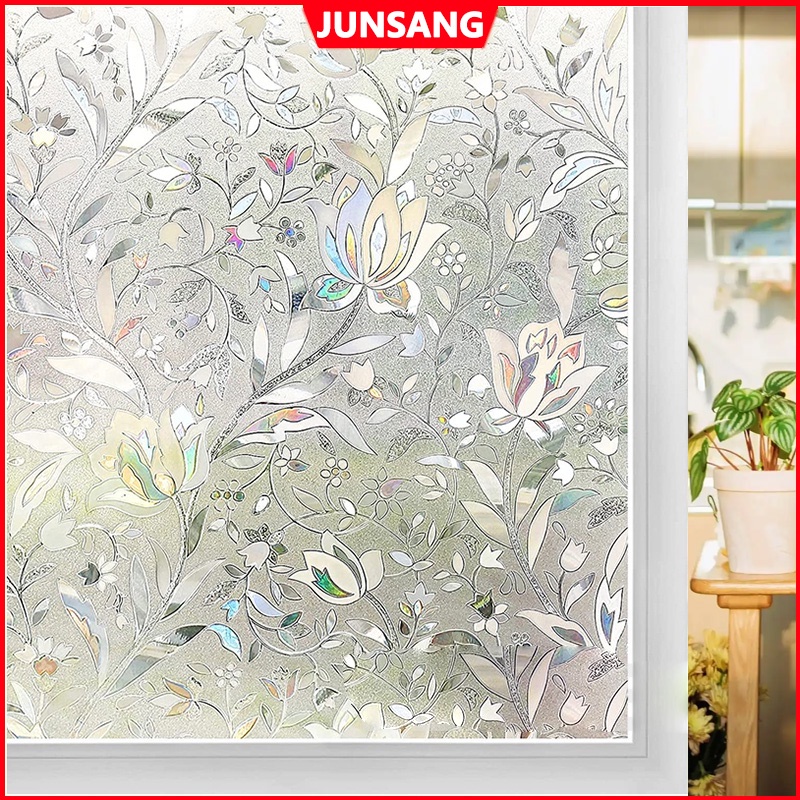 Window Film Sticker 3D Rainbow Static Cling Window Sticker Removable ...